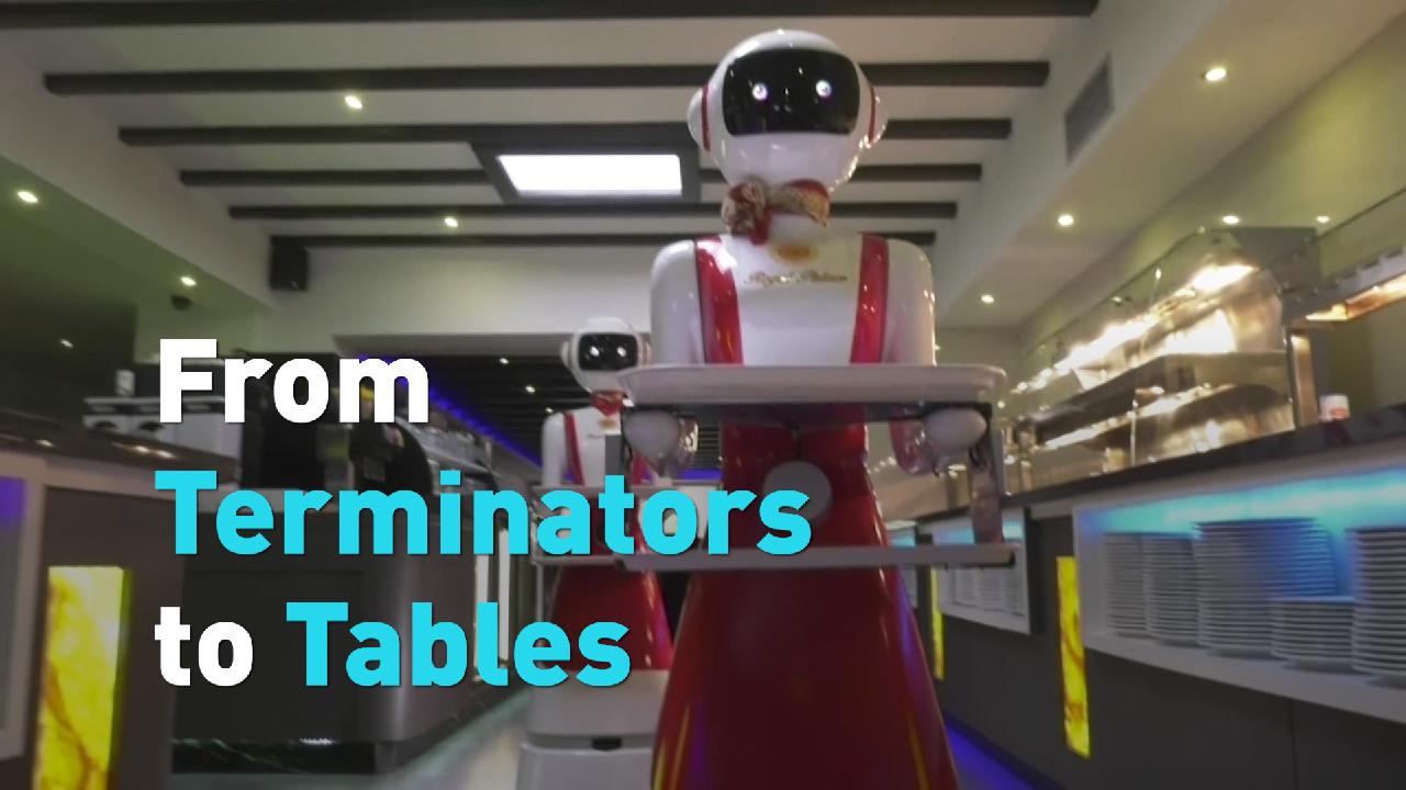 Robots work at Chinese restaurant in the Netherlands - CGTN