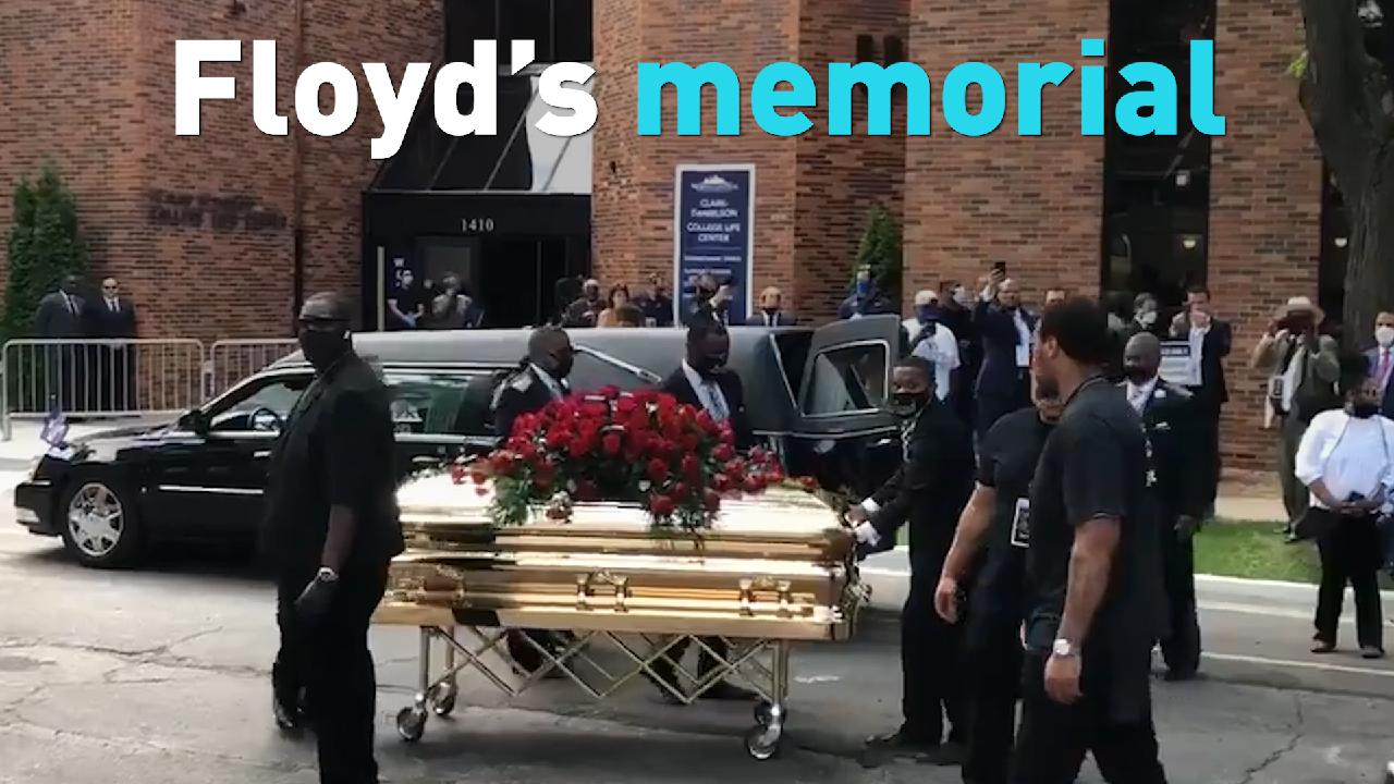 Scenes from around the world on the day George Floyd was laid to rest ...