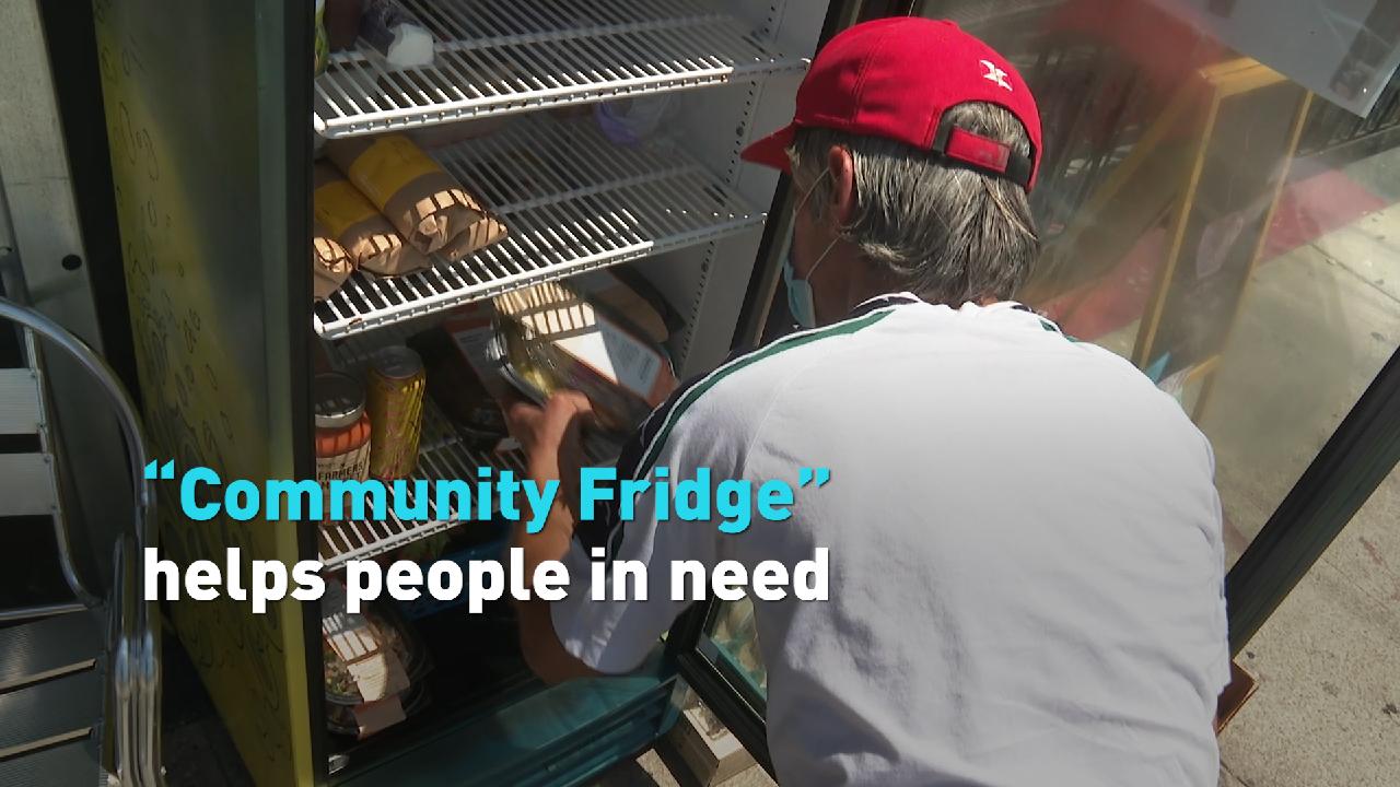 Community fridge feeds people in Los Angeles during pandemic - CGTN