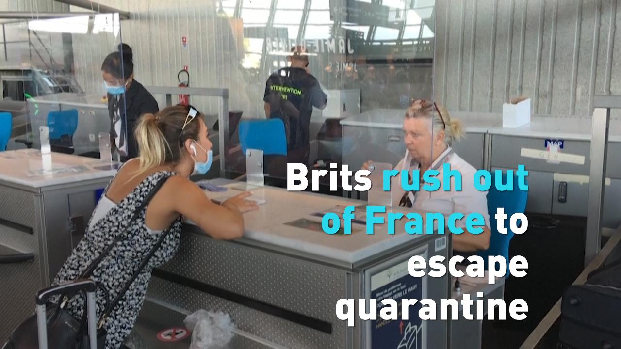 Brits race out of France to escape quarantine - CGTN
