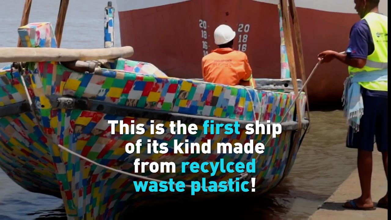 See the only sailing dhow on Earth made from recycled waste plastic - CGTN