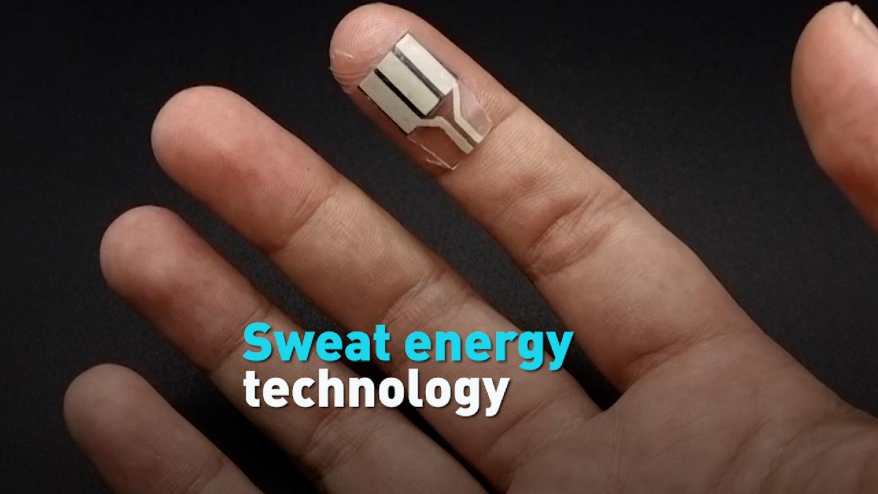 Technology that harvests energy from sweat of fingertips - CGTN