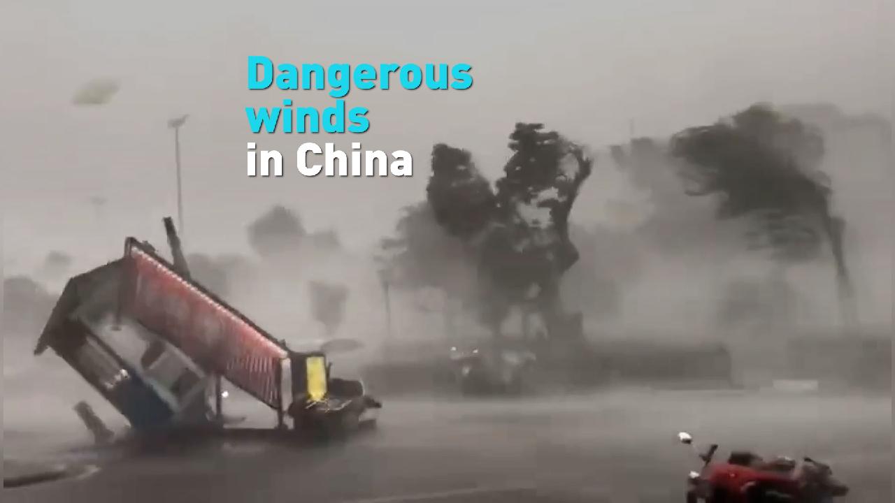 Dangerous winds hit southern China - CGTN