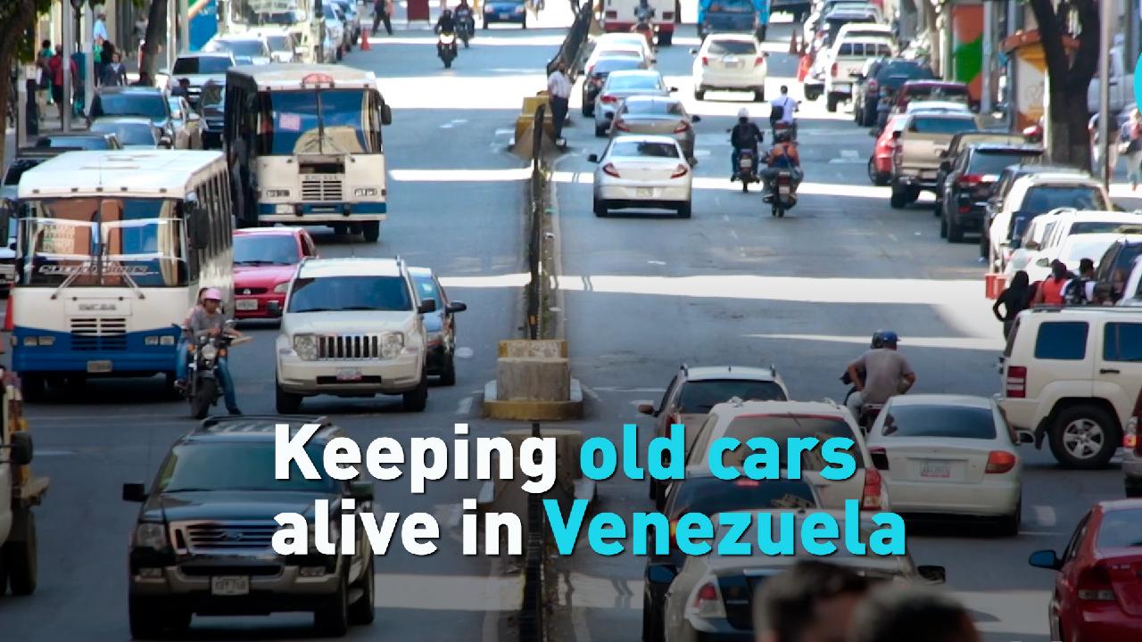 Many Venezuelans stay mobile by keeping old cars alive - CGTN