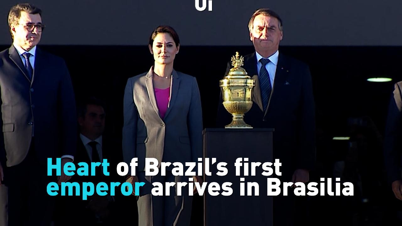 Embalmed heart of Brazil's first emperor arrives in Brasilia - CGTN