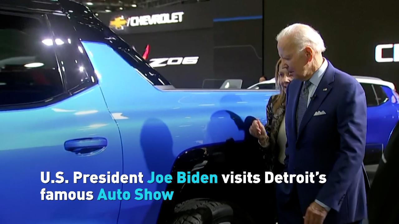 Joe Biden visits Detroit's famous Auto Show - CGTN