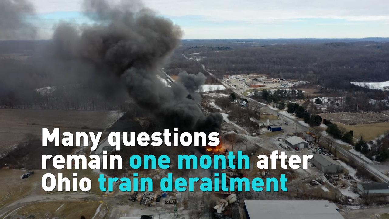 Many questions remain one month after Ohio train derailment - CGTN