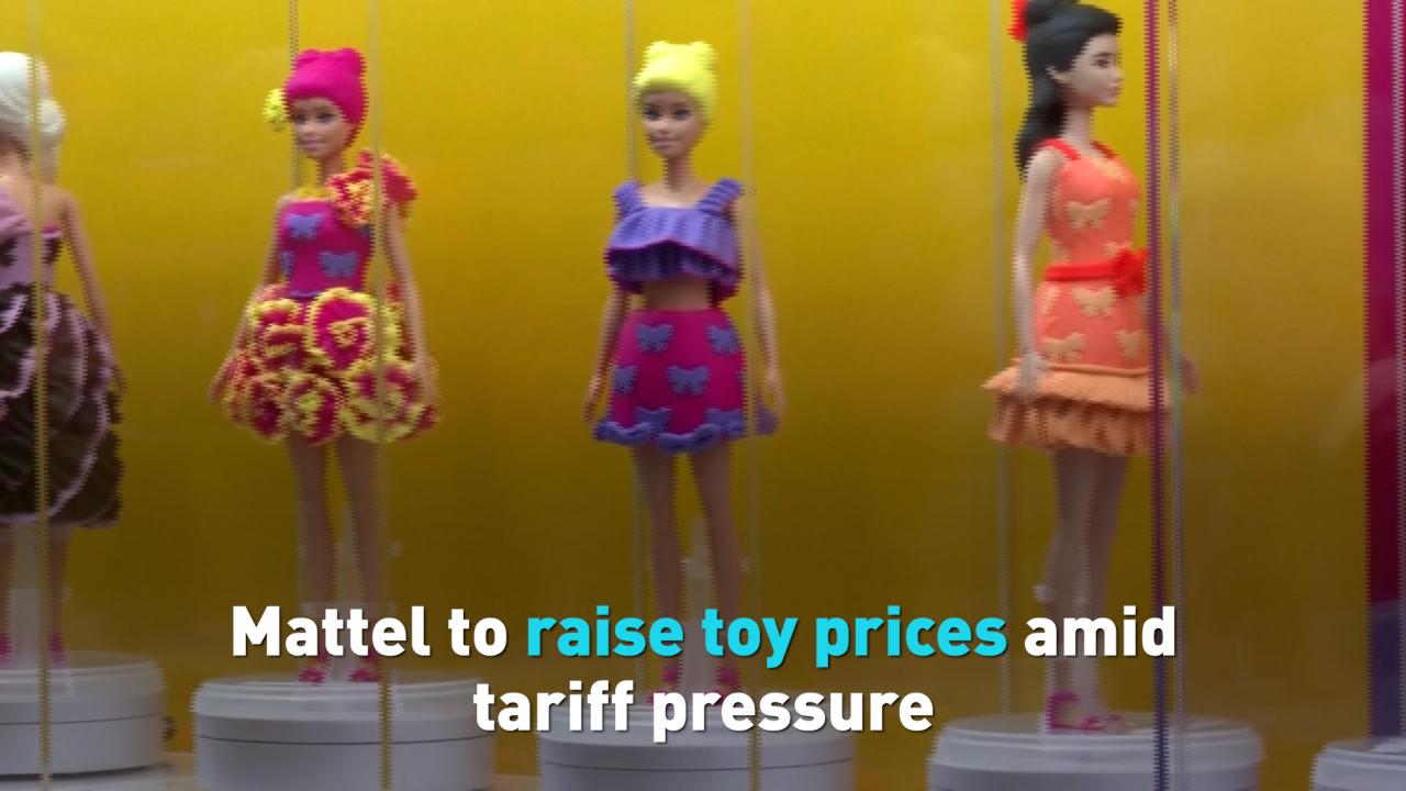 Mattel to raise toy prices amid tariff pressure - CGTN