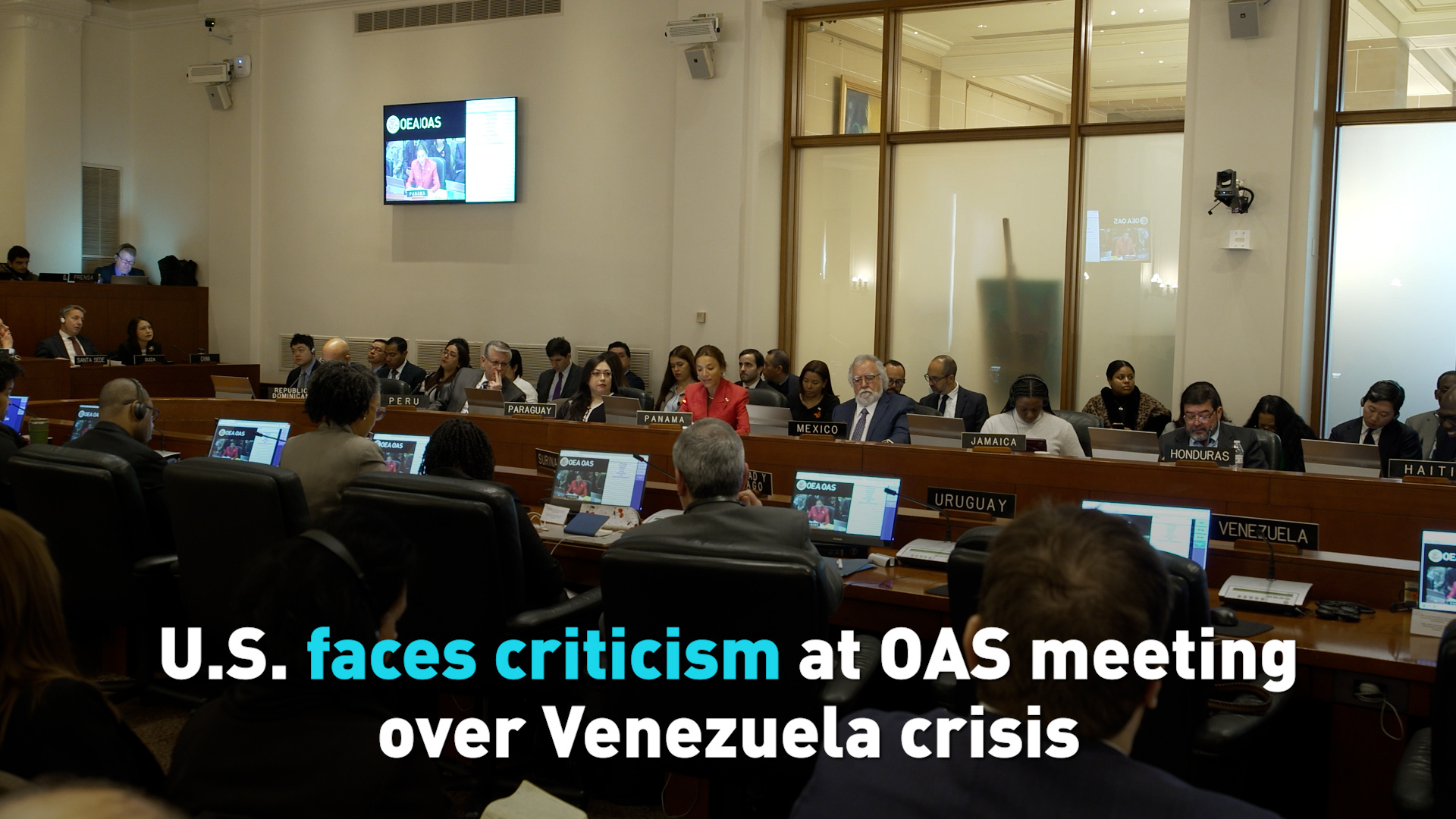 U.S. faces criticism at OAS meeting over Venezuela crisis - CGTN