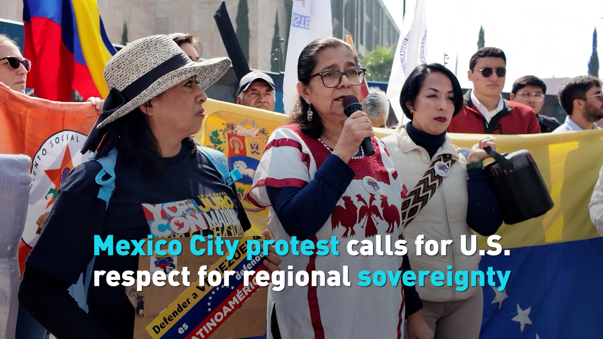 Mexico City protest calls for U.S. respect for regional sovereignty - CGTN