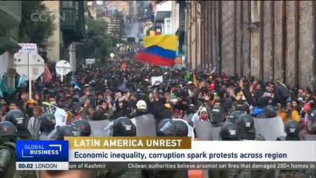 Economic inequality, corruption spark protests across Latin America - CGTN